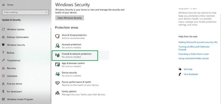 Windows Defender Firewall Settings - GeeksforGeeks