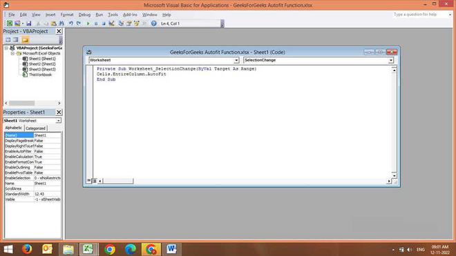 Expand Cells to Fit the Text Automatically in Excel - GeeksforGeeks