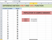 What Is the Difference Between VAR.S Function and VAR.P Function in ...