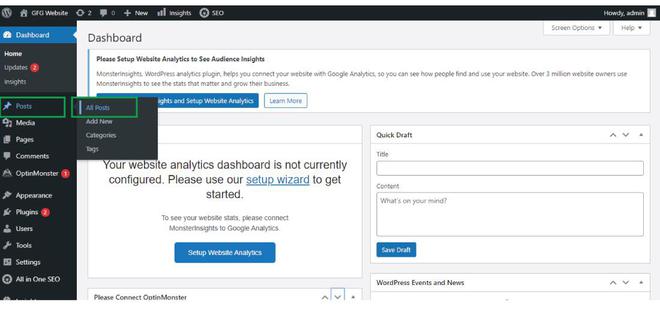 How to Hide Post and Page Titles in WordPress? - GeeksforGeeks