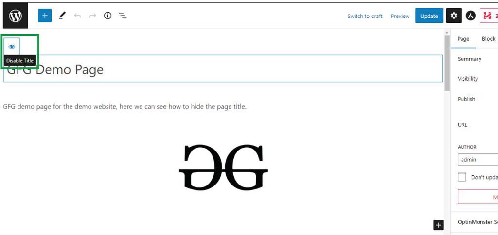 How to Hide Post and Page Titles in WordPress? - GeeksforGeeks