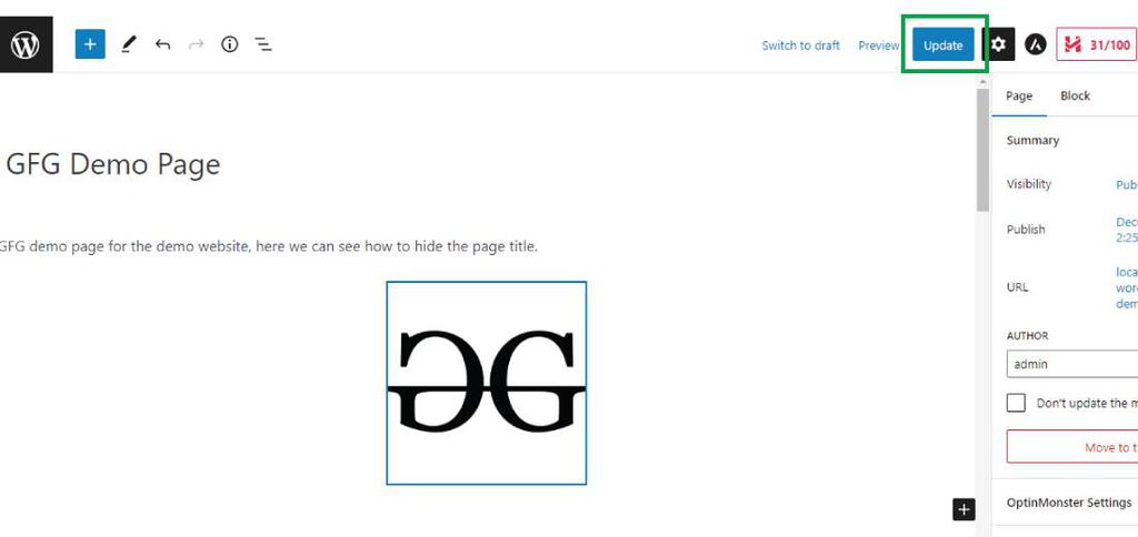 How to Hide Post and Page Titles in WordPress? - GeeksforGeeks