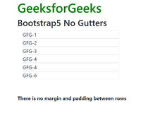 Bootstrap 5 No Gutters - GeeksforGeeks