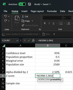 Sample Size Calculator With Excel | GeeksforGeeks