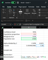 Sample Size Calculator With Excel - GeeksforGeeks