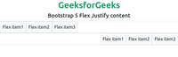 Bootstrap 5 Flex Justify Content - GeeksforGeeks