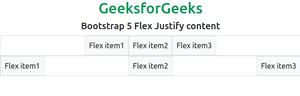 Bootstrap 5 Flex Justify Content - GeeksforGeeks