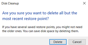 How to Delete a System Restore Point on Windows 10? - GeeksforGeeks