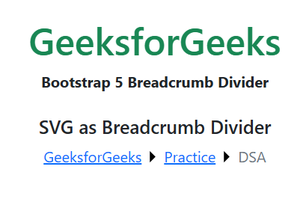 Bootstrap 5 Breadcrumb Dividers - GeeksforGeeks