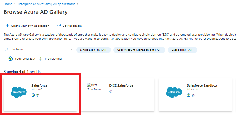 Microsoft Azure - Register a Salesforce App to Setup Single Sign-on ...