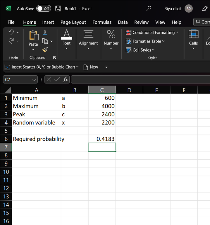 Triangular Distribution in Excel - GeeksforGeeks