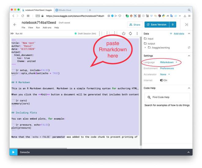 Run R Markdown in kaggle - GeeksforGeeks