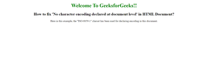 How to fix “No character encoding declared at document level” in HTML ...