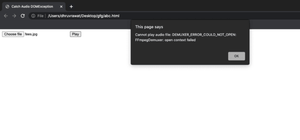 How to catch an audio DOMException caused by a file that cannot play ? - GeeksforGeeks