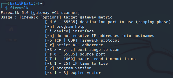 Firewalk tool - kali linux - GeeksforGeeks