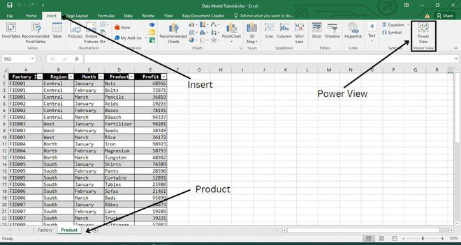 Data Models in Excel Power View - GeeksforGeeks