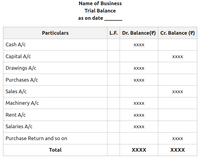 Trial Balance: Meaning, Objectives, Preparation, Format & Example ...