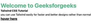 Underline Hover Animation Effect using Tailwind CSS - GeeksforGeeks