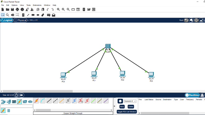 Connecting Multiple Computers Using Hub in Cisco Packet Tracer ...