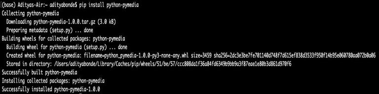 How to Install PyMedia for Python on MacOS? | GeeksforGeeks
