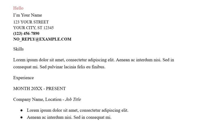 What's the Best Resume Font, Size, and Format - GeeksforGeeks