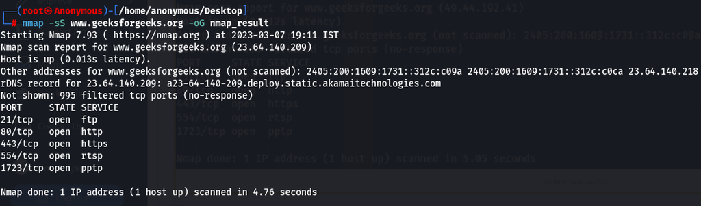 Nmap Command in Linux with Examples - GeeksforGeeks