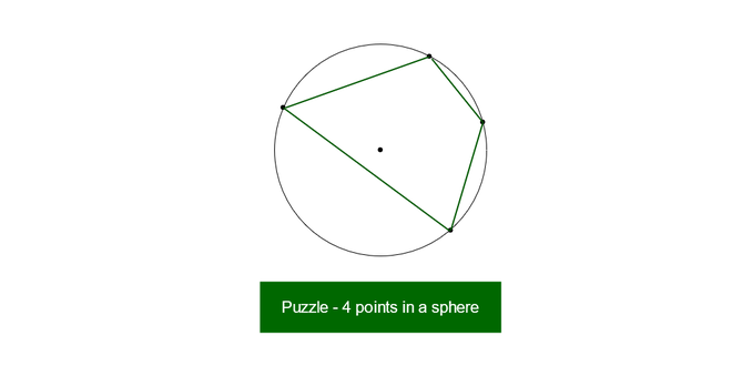 Puzzle - Probability of 4 points in a sphere - GeeksforGeeks