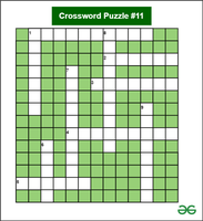 Crossword Puzzle Of The Week #11 (for JavaScript) - GeeksforGeeks