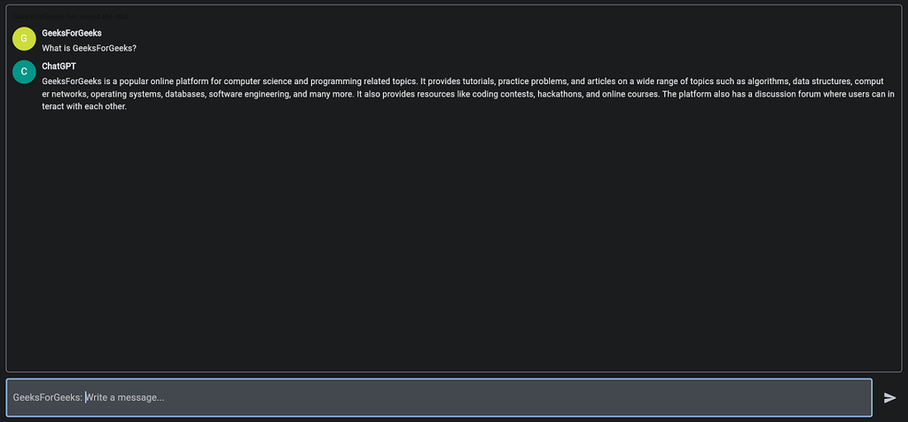 Creating ChatGPT Clone in Python - GeeksforGeeks