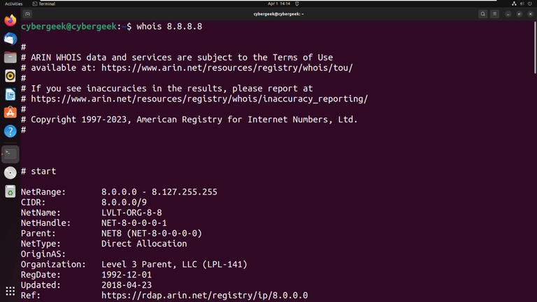 How to use the whois command on Ubuntu Linux | GeeksforGeeks