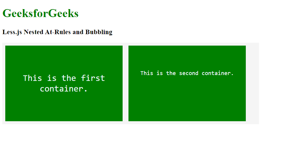Less.js Nested At-Rules and Bubbling - GeeksforGeeks