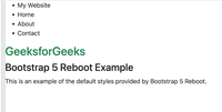 Bootstrap 5 Reboot Page Defaults - GeeksforGeeks