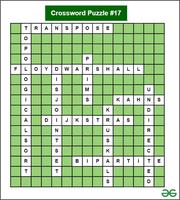 Crossword Puzzle Of The Week #17 (for Graphs) - GeeksforGeeks