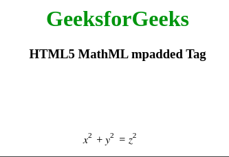 HTML5 MathML Tag - GeeksforGeeks