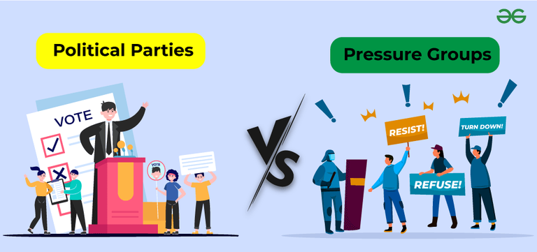 Difference between Pressure Groups and Political Parties - GeeksforGeeks