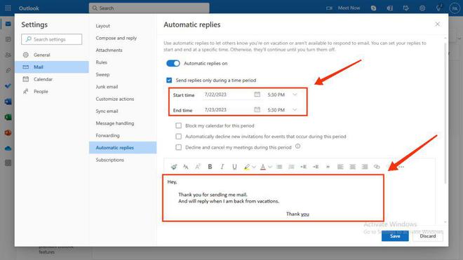 How to Create an Out Of Office Message in Outlook - GeeksforGeeks