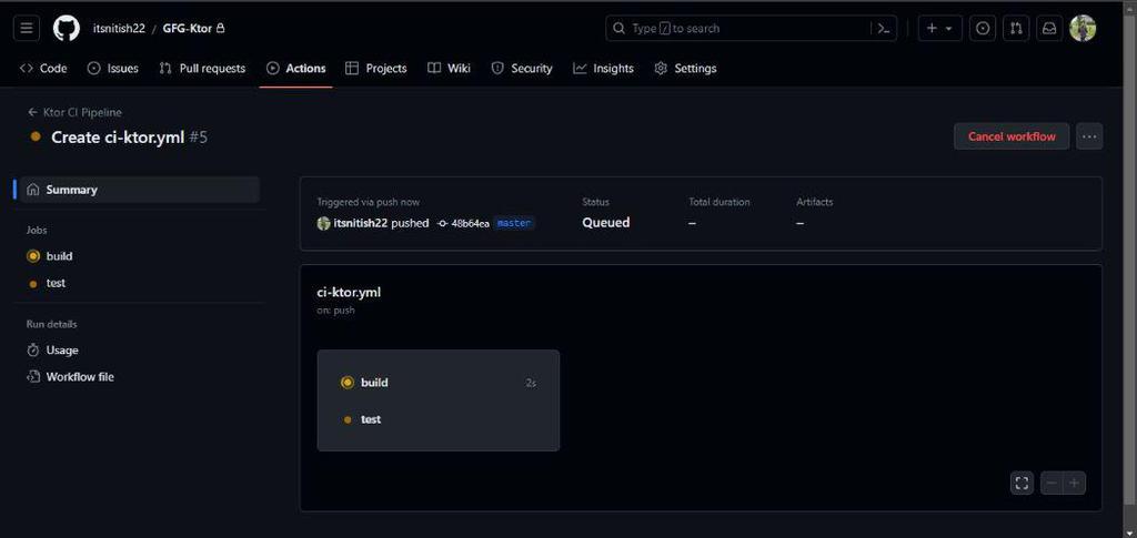 How to Set Up a CI Pipeline for Ktor Using GitHub Actions? - GeeksforGeeks