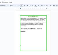 Adding a Border in Google Docs - GeeksforGeeks