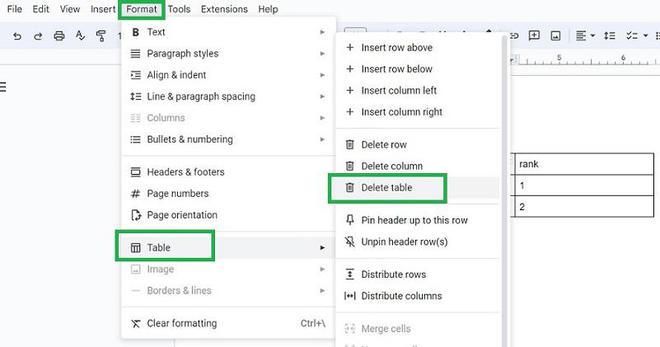 How to Delete a Table in Google Docs - GeeksforGeeks