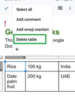 How to Delete a Table in Google Docs - GeeksforGeeks