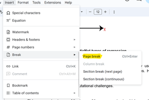 Page Break and Section Breaks in Google Docs - GeeksforGeeks