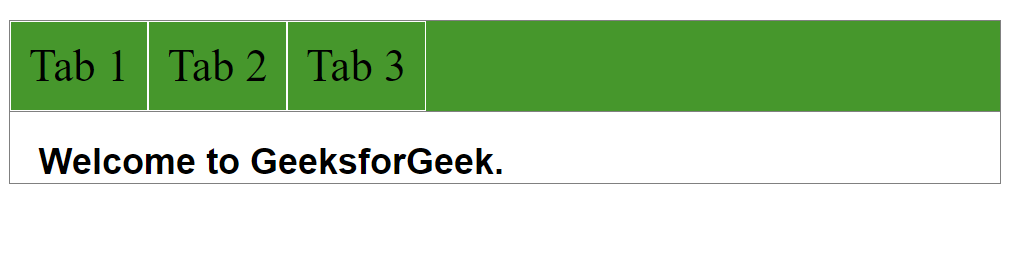 How to Create Navigable Tabs in HTML - GeeksforGeeks