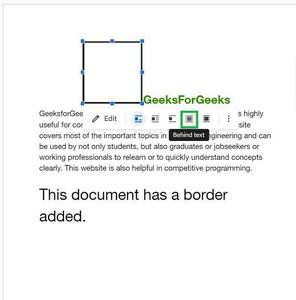 Adding a Border in Google Docs - GeeksforGeeks
