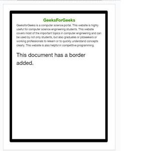 Adding a Border in Google Docs - GeeksforGeeks