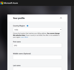 How to Create a Free Azure Account? - GeeksforGeeks