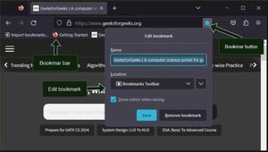 Bookmark in Mozilla Firefox Browser - GeeksforGeeks