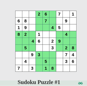 Sudoku Puzzle of the Week #1 - GeeksforGeeks