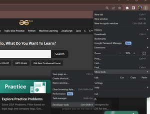 Layout Tab in Google Chrome Browser - GeeksforGeeks