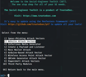 SEToolkit – Credential Harvester Attack - GeeksforGeeks